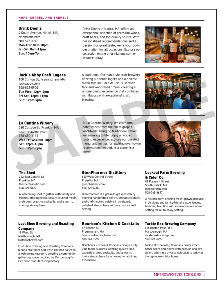 MetroWest After Dark Advertising » MetroWest Boston Visitors Bureau